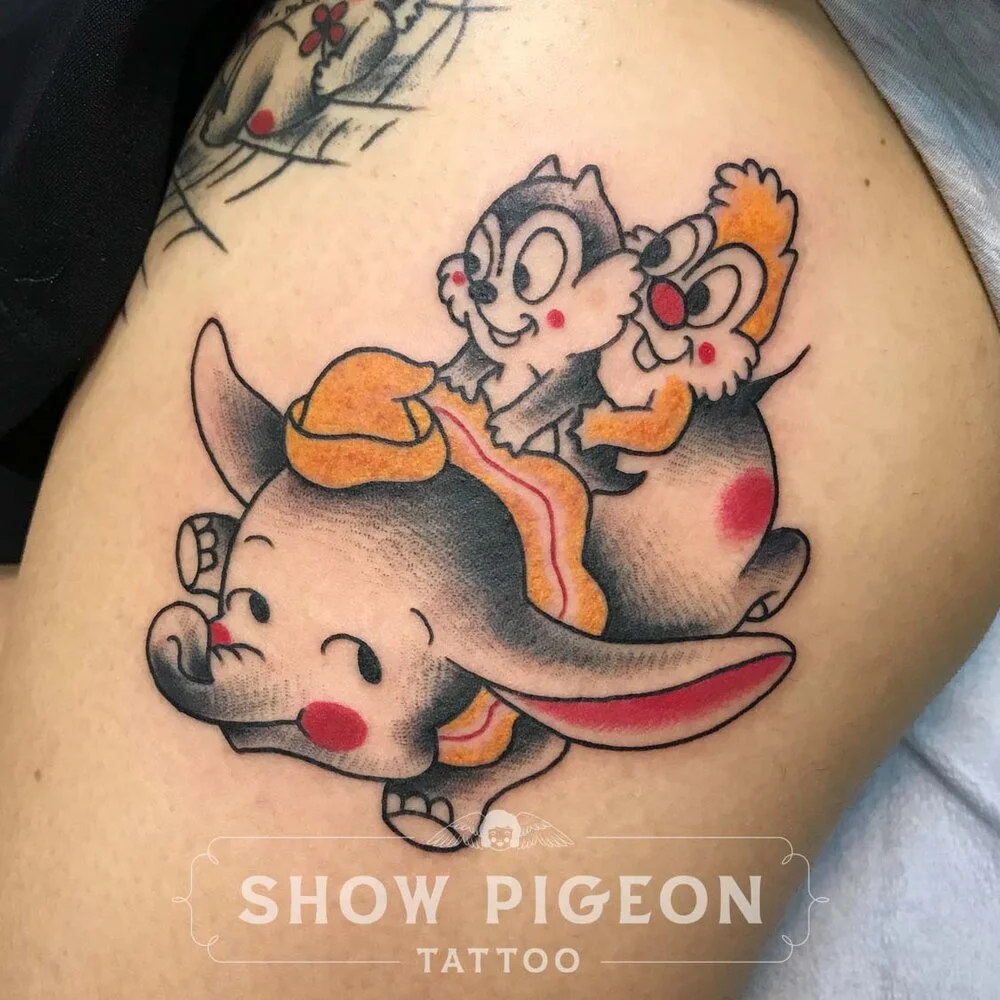 Dumbo Cartoon Tattoos