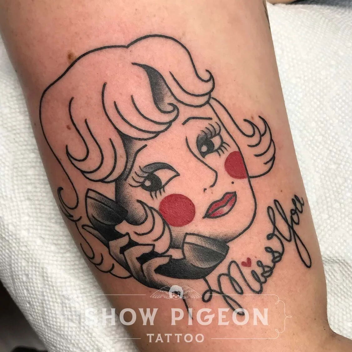 Pigeon Head Tattoo