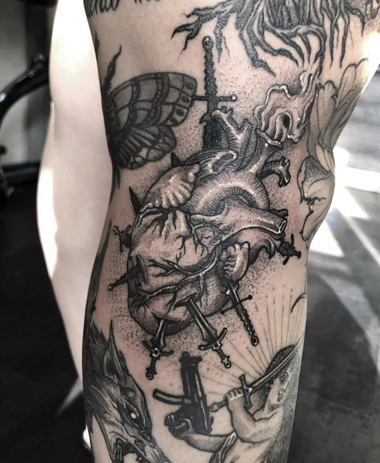 Medieval Battle Scene Tattoo