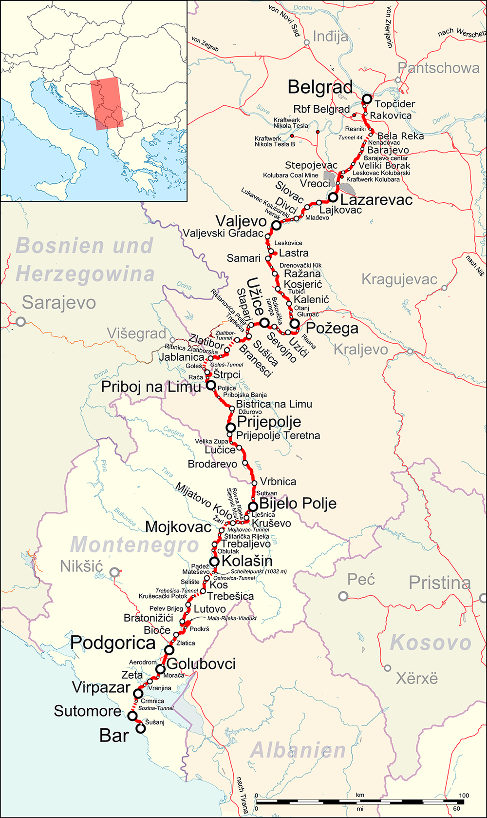 Train From Bar to Belgrade | 5050 Travelog