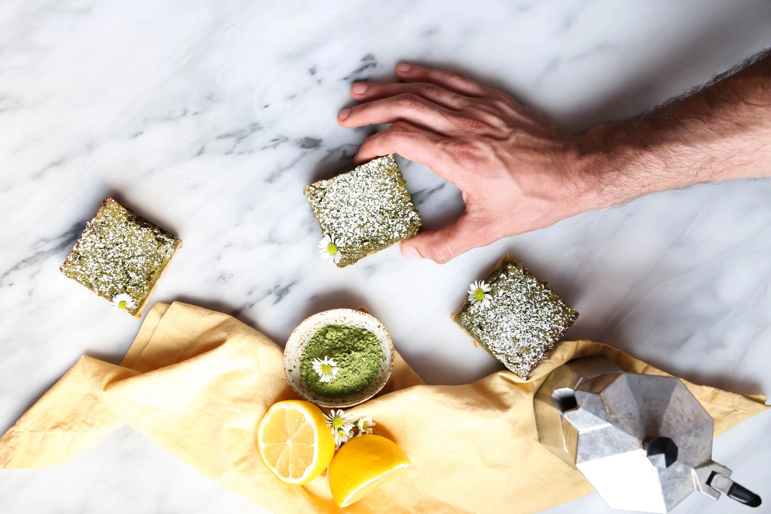Matcha Green Tea Lemon Bars — Probably This