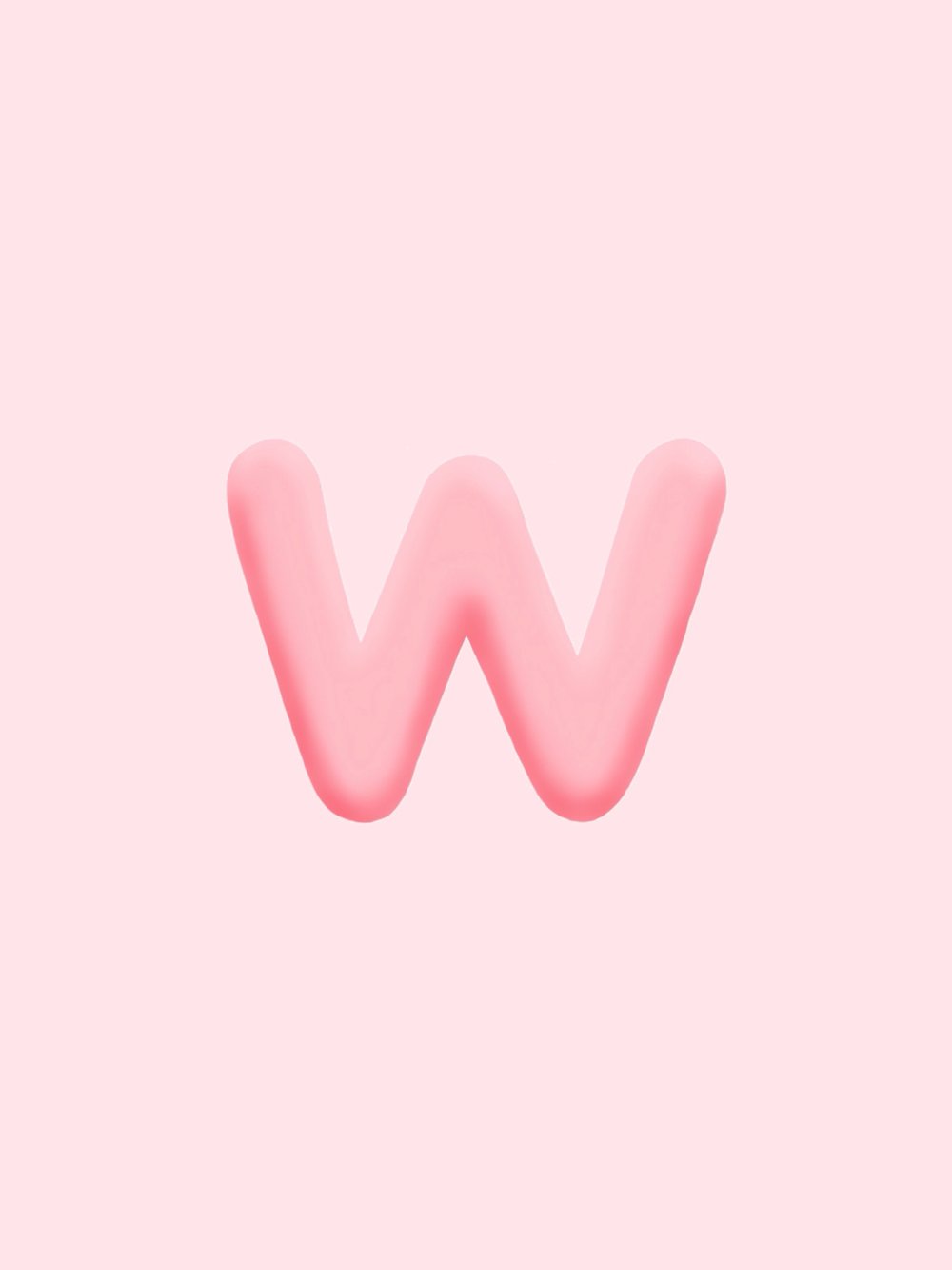 Pink Letter W