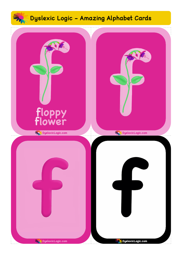 Alphabet Resources - letter 'F' — Dyslexic Logic