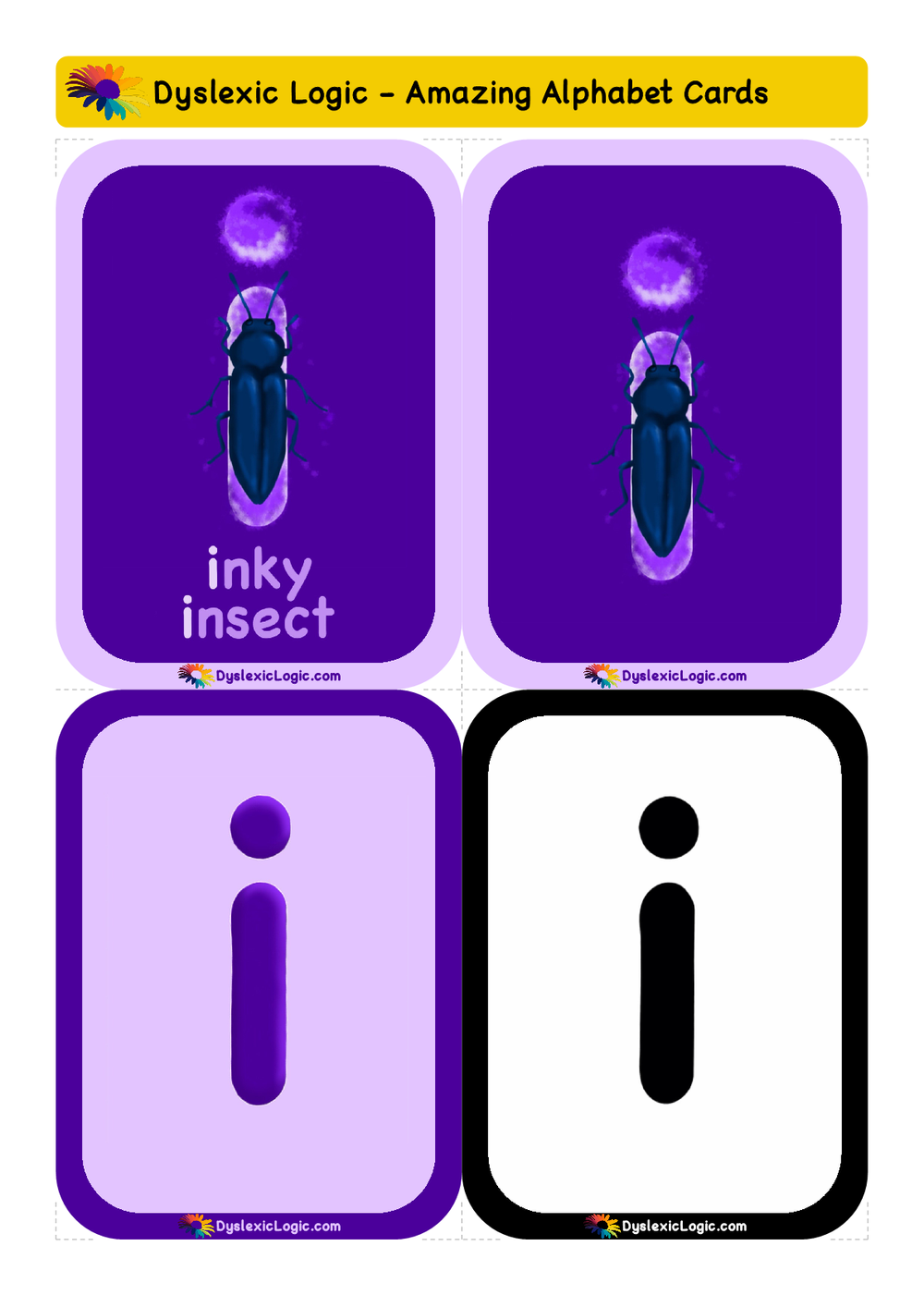 Alphabet Resources - letter 'I' — Dyslexic Logic
