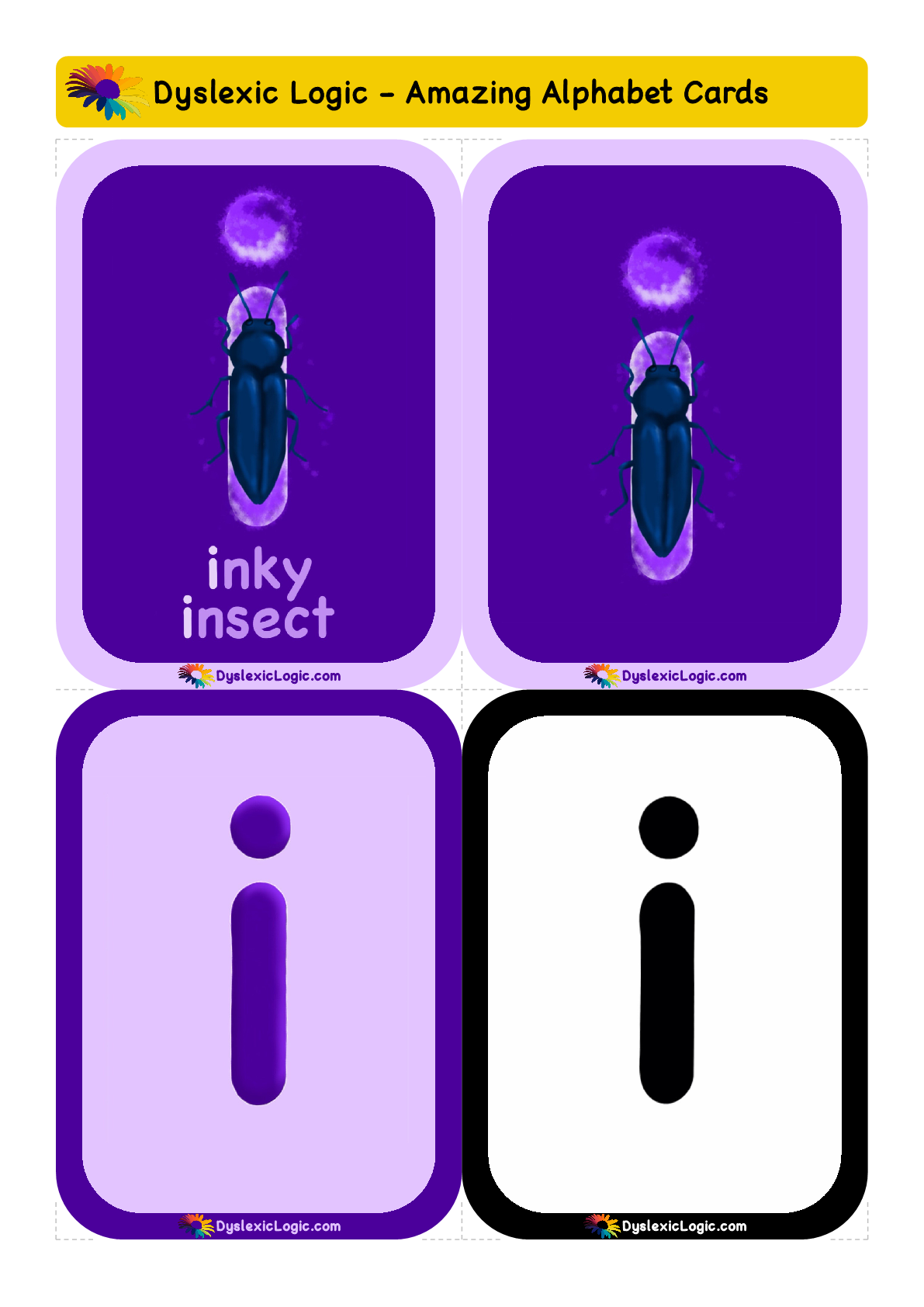 Alphabet Resources - letter 'I' — Dyslexic Logic