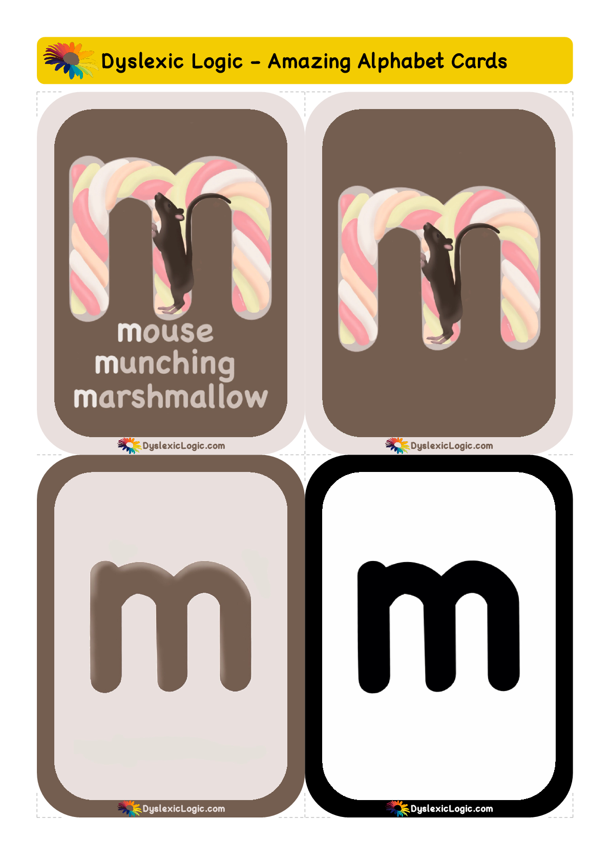 Alphabet Resources - letter 'M' — Dyslexic Logic