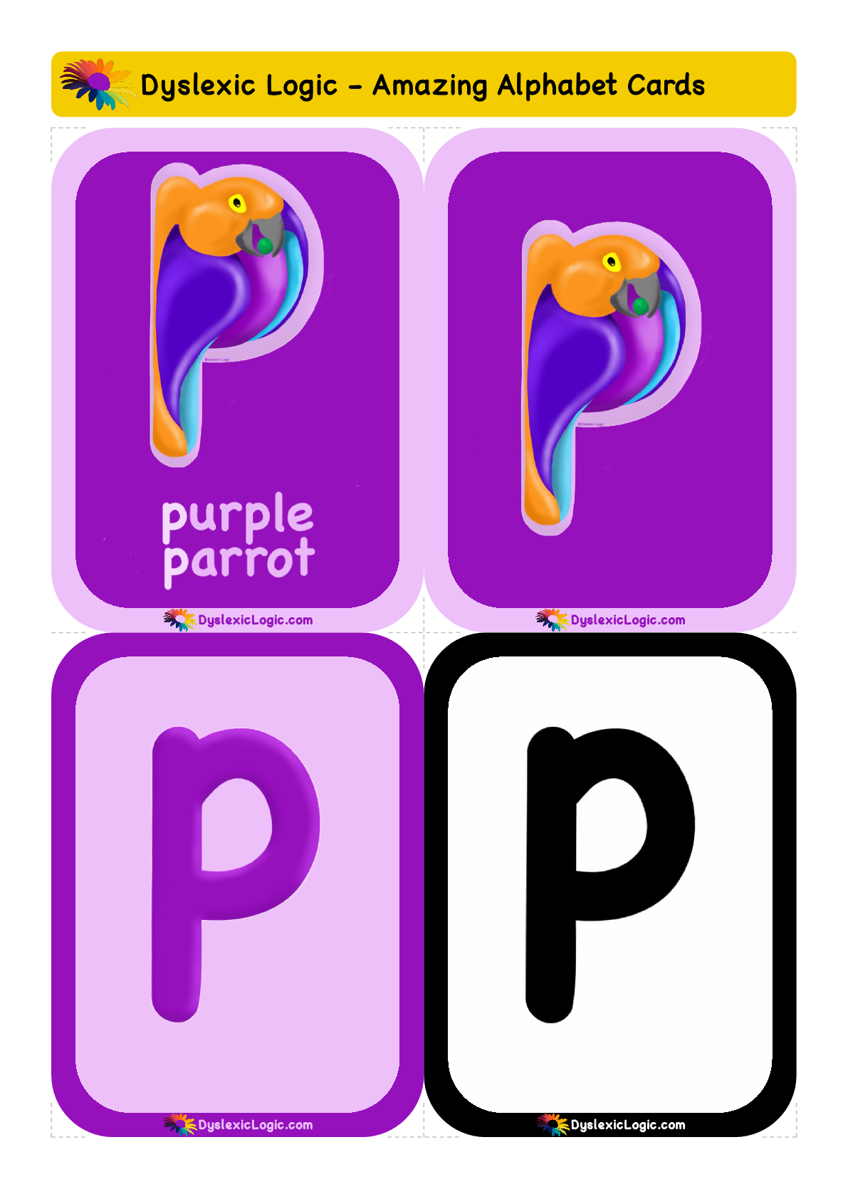 Alphabet Resources - letter 'P' — Dyslexic Logic