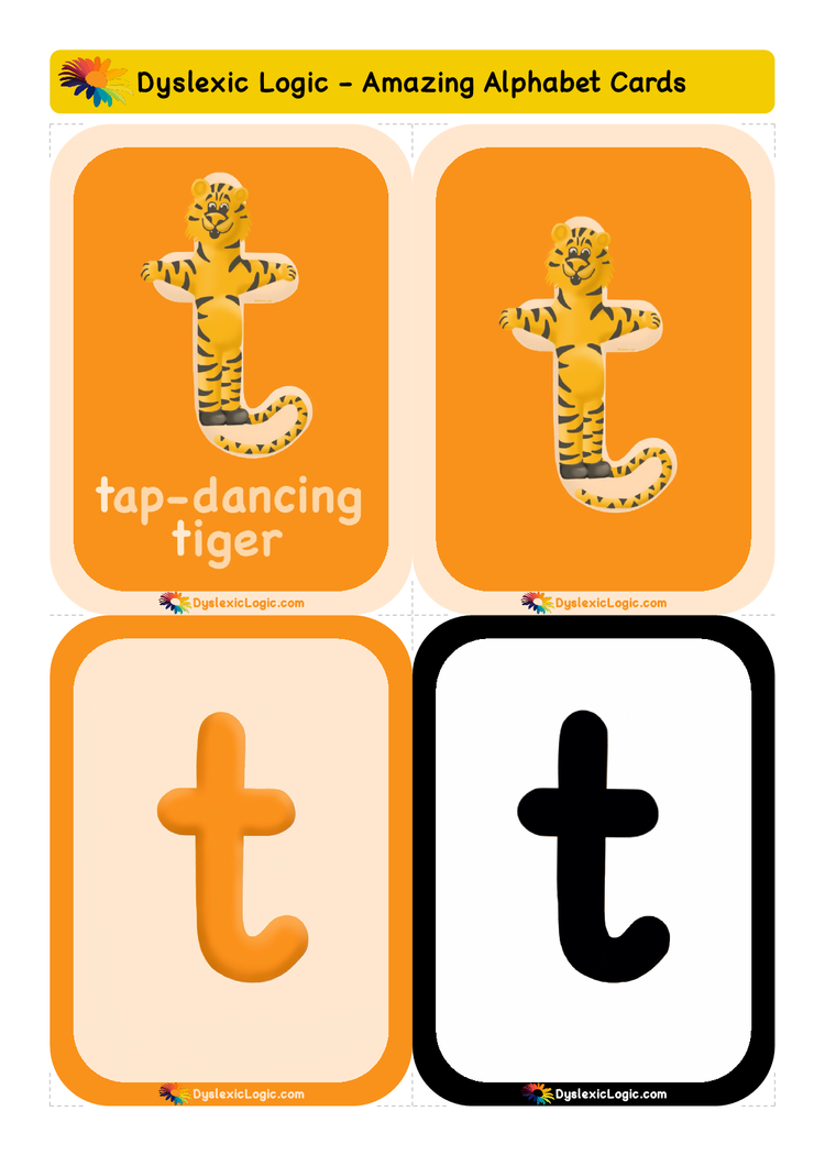 Alphabet Resources - letter 'T' — Dyslexic Logic