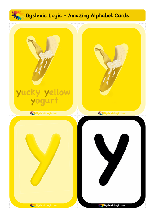 Alphabet Resources - letter 'Y' — Dyslexic Logic