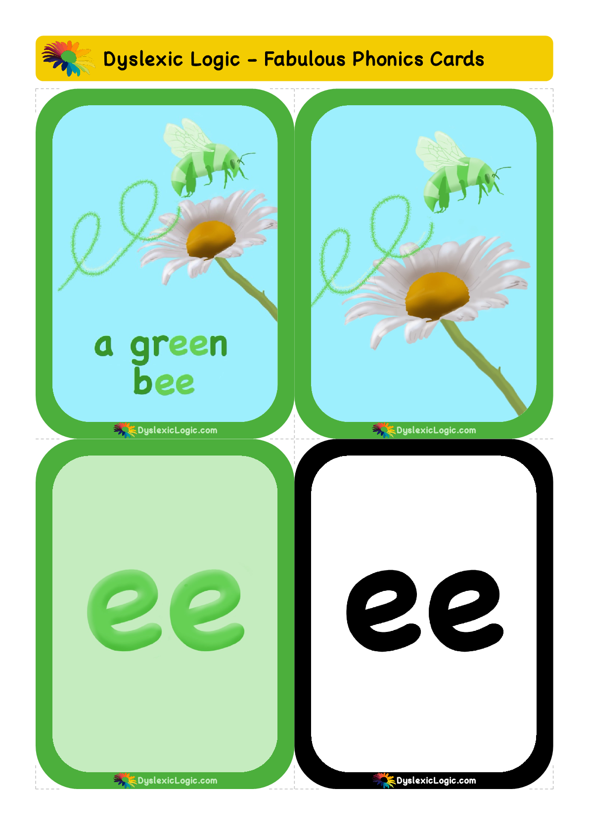 Long Vowel Resources - 'EE' — Dyslexic Logic