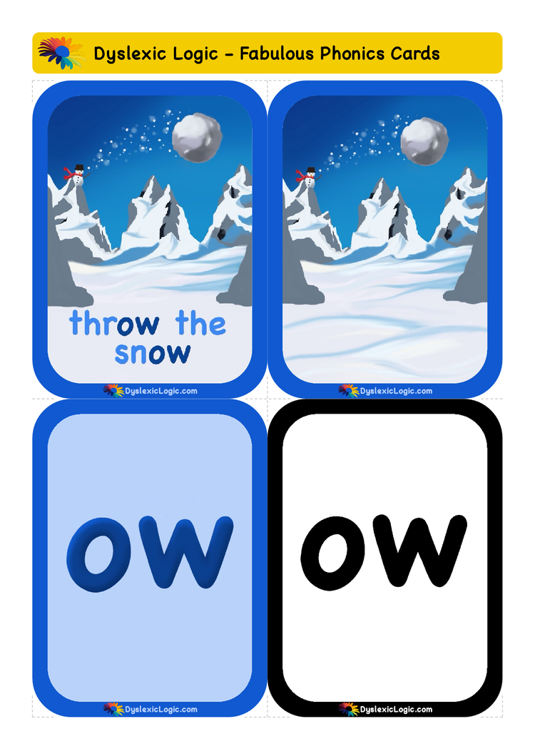 Long Vowel Resources - 'OW' — Dyslexic Logic