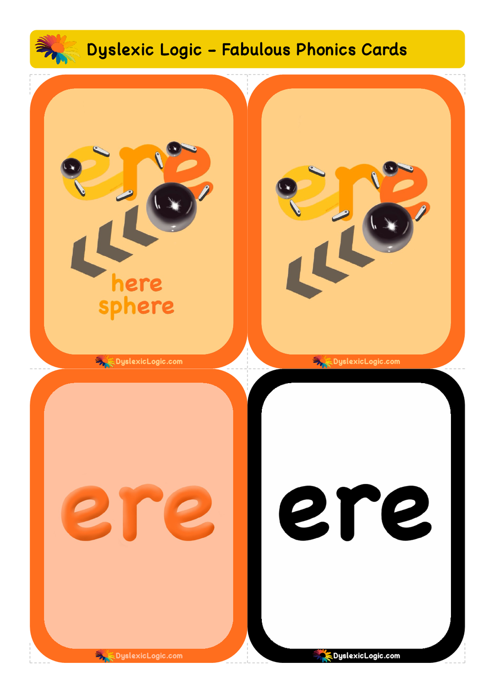 Complex R-Controlled Vowel Resources - 'ERE' — Dyslexic Logic