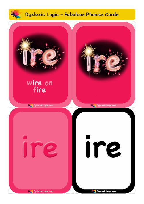 Complex R-Controlled Vowel Resources - 'IRE' — Dyslexic Logic
