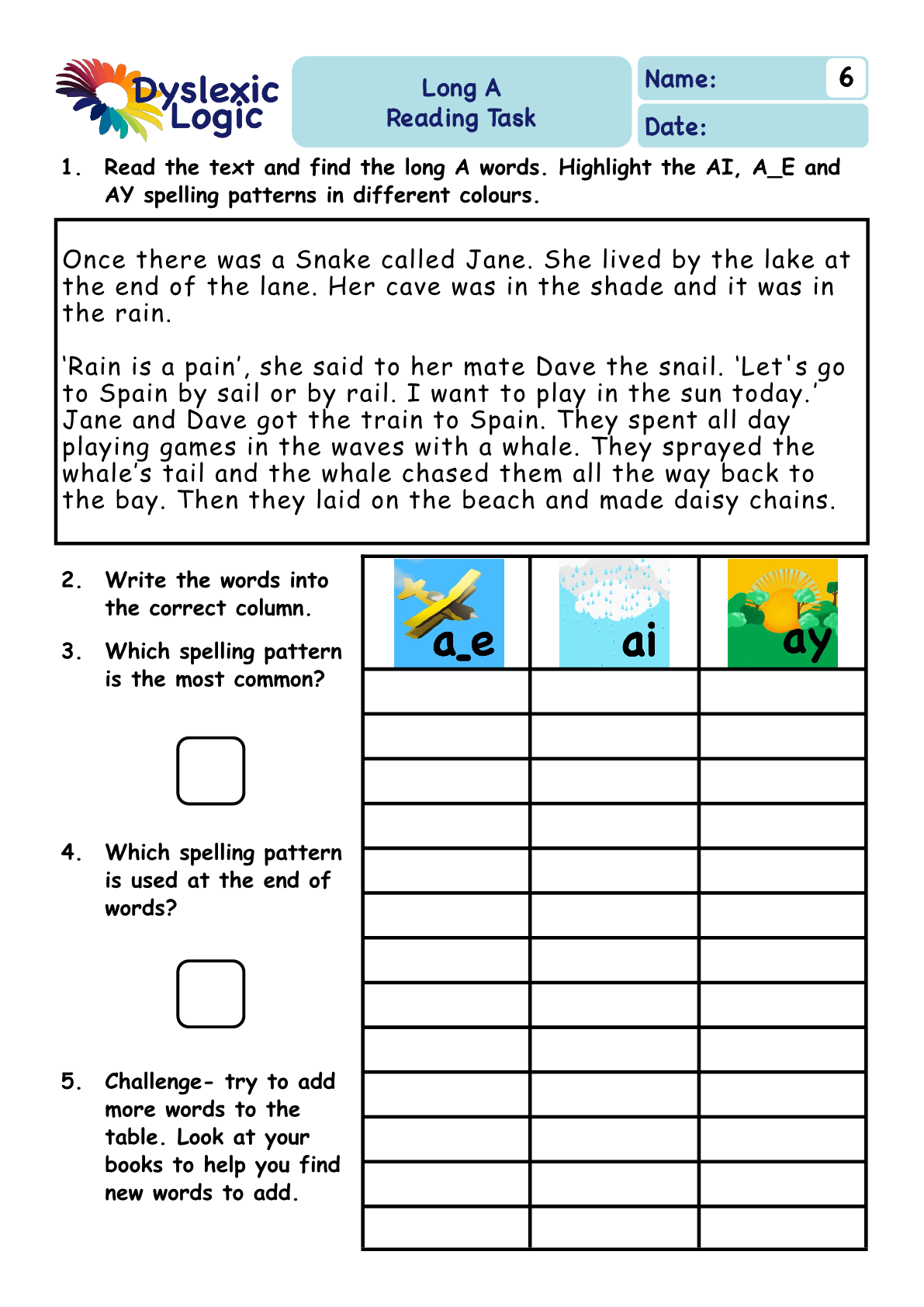 Printable Phonics Support Resources — Dyslexic Logic