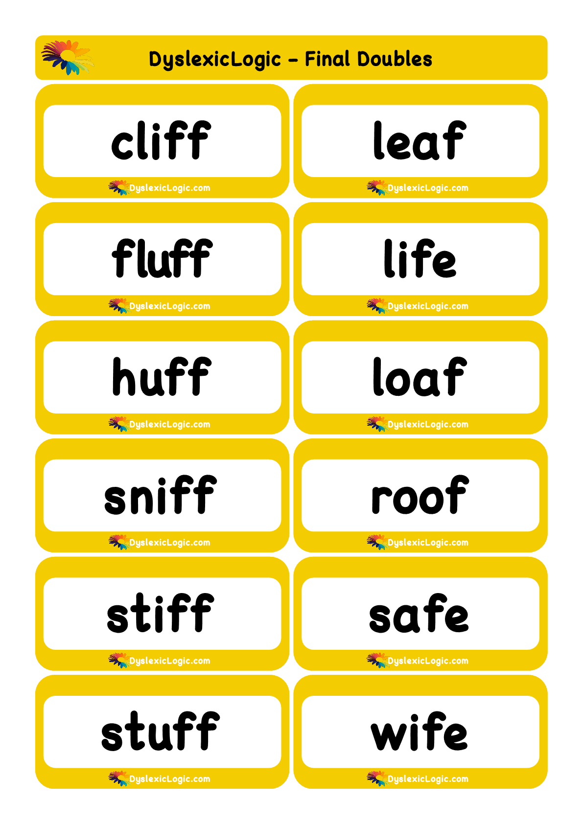 Short Vowel Doubled Consonants — Dyslexic Logic