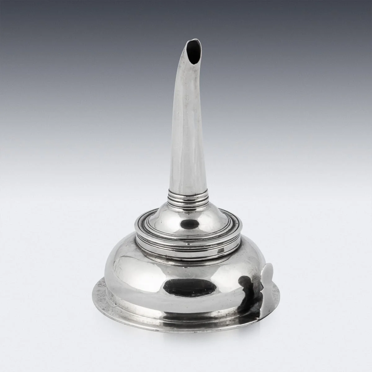 ANTIQUE 19thC GEORGIAN ENGLISH SOLID SILVER WINE FUNNEL STRAINER c.1805 ...