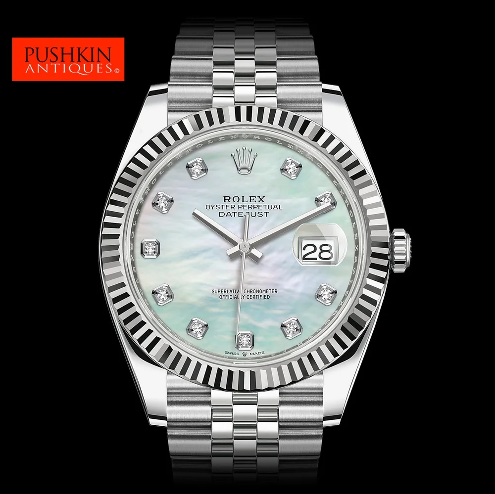 ROLEX DATEJUST 36 REF 116200 BLUE DIAL FULL SET 2017 UNPOLISHED — Pushkin's