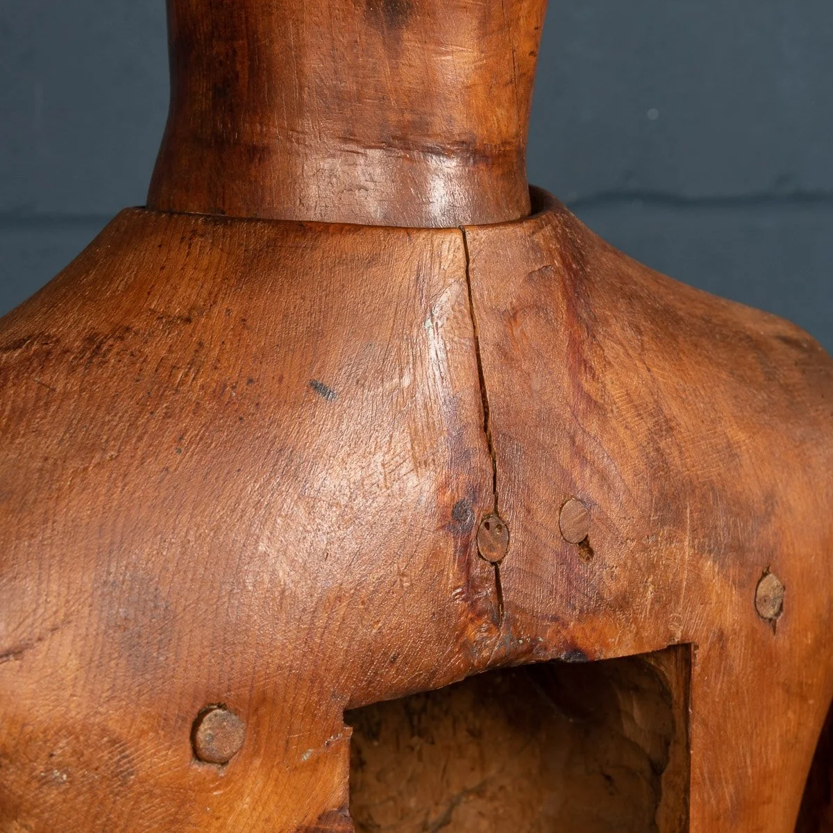RARE ANTIQUE 19thC LIFE-SIZE WOODEN ARTIST'S LAY FIGURE c.1870 — Pushkin's