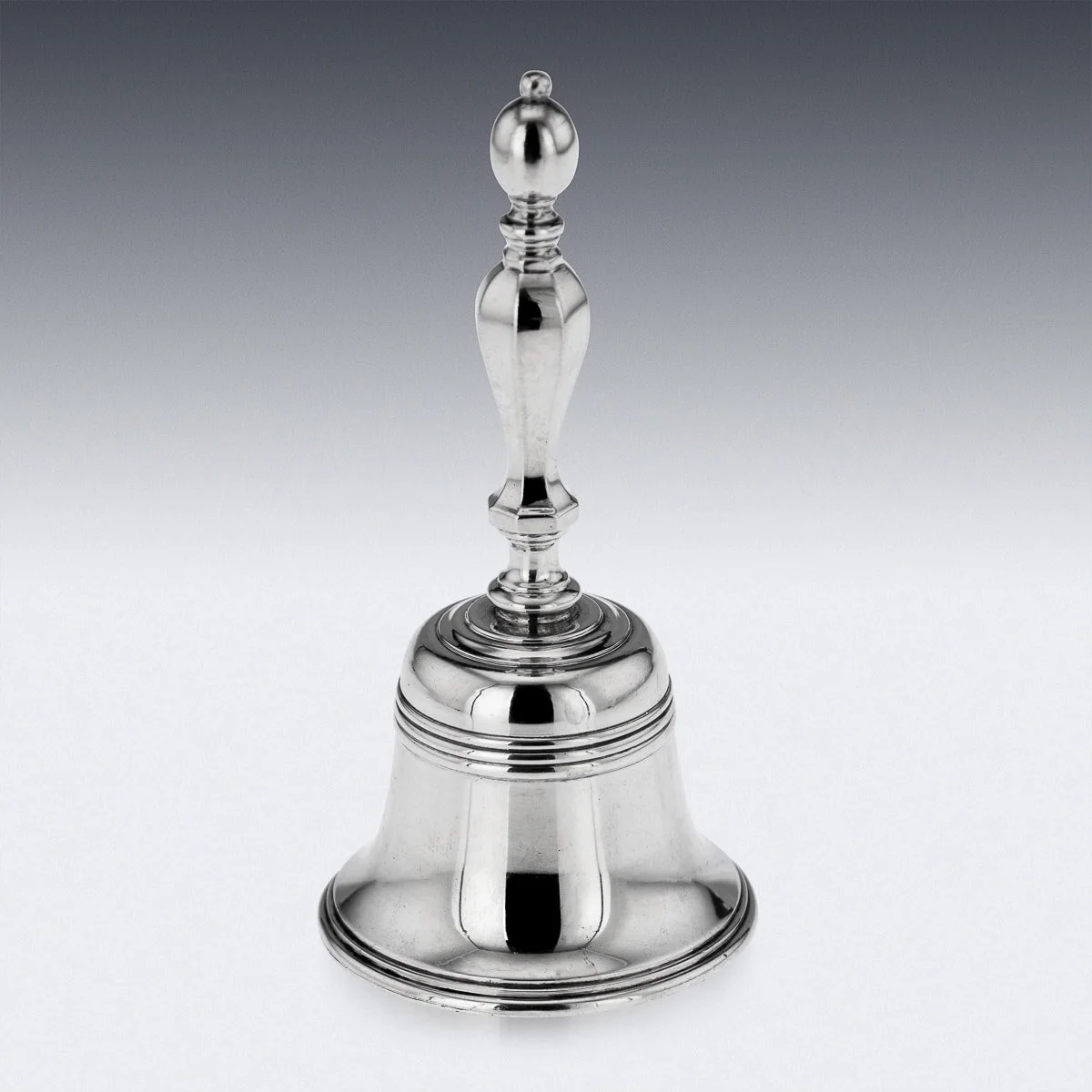SUPERB 20thC ENGLISH SOLID SILVER DESK / DINNER BELL, C.J. VAMDER ...