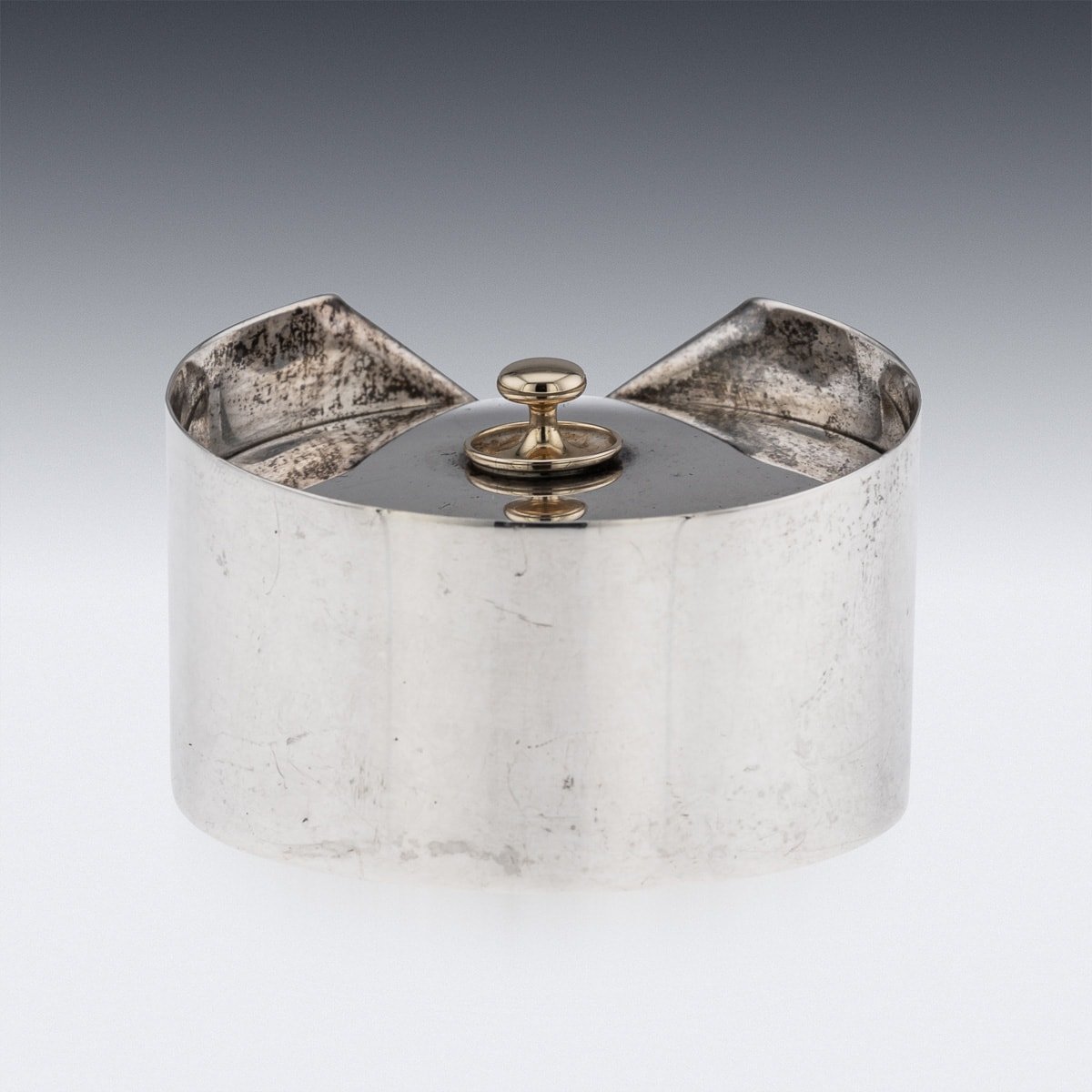 VINTAGE 20thC CARTIER SOLID SILVER JEWELLERY / TRINKET BOX — Pushkin's