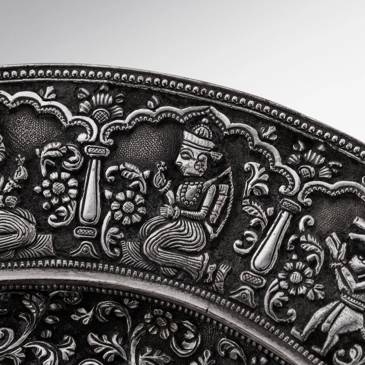 ANTIQUE 19thC VICTORIAN SILVER PLATED 'INDIAN KUTCH TAZZA', ELKINGTON c ...