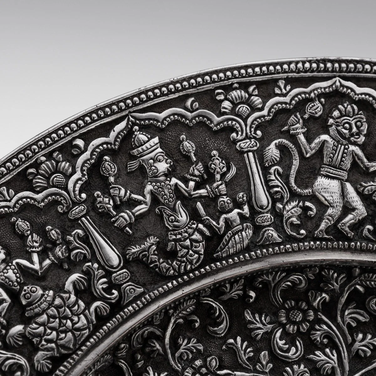 ANTIQUE 19thC VICTORIAN SILVER PLATED 'INDIAN KUTCH TAZZA', ELKINGTON c ...