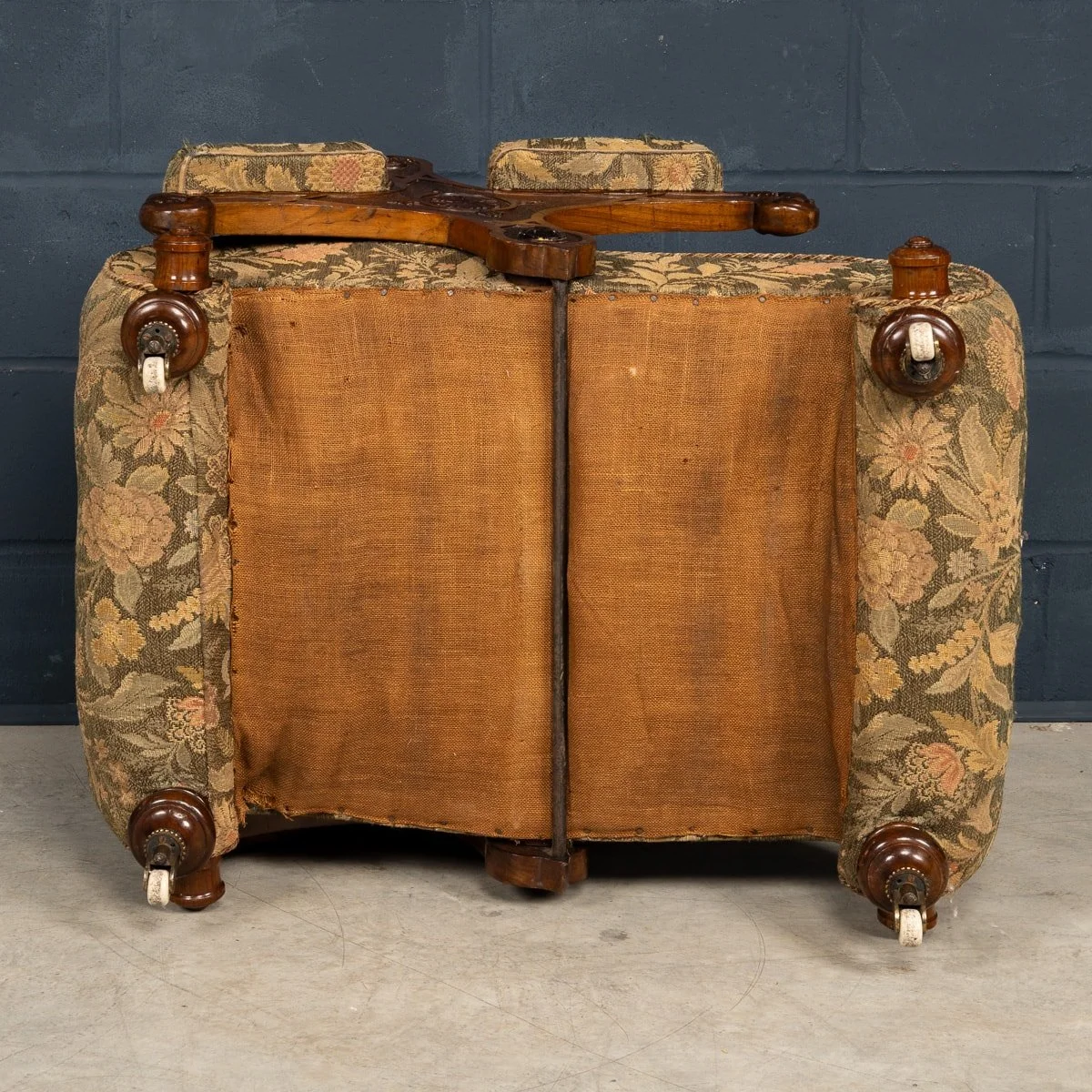 ANTIQUE 19thC VICTORIAN WALNUT PULLMAN REVERSIBLE ARMCHAIR c.1860 ...