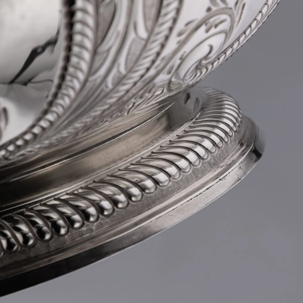 ANTIQUE 19thC VICTORIAN SOLID SILVER LARGE MONTEITH BOWL, CHARLES ...