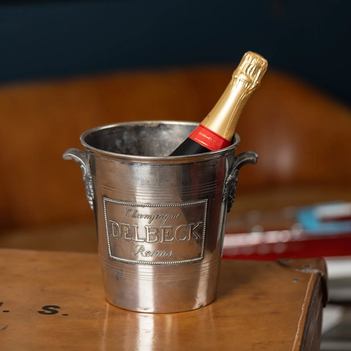 VINTAGE 20thC FRENCH SILVER PLATED DELBECK REIMS CHAMPAGNE / WINE ...