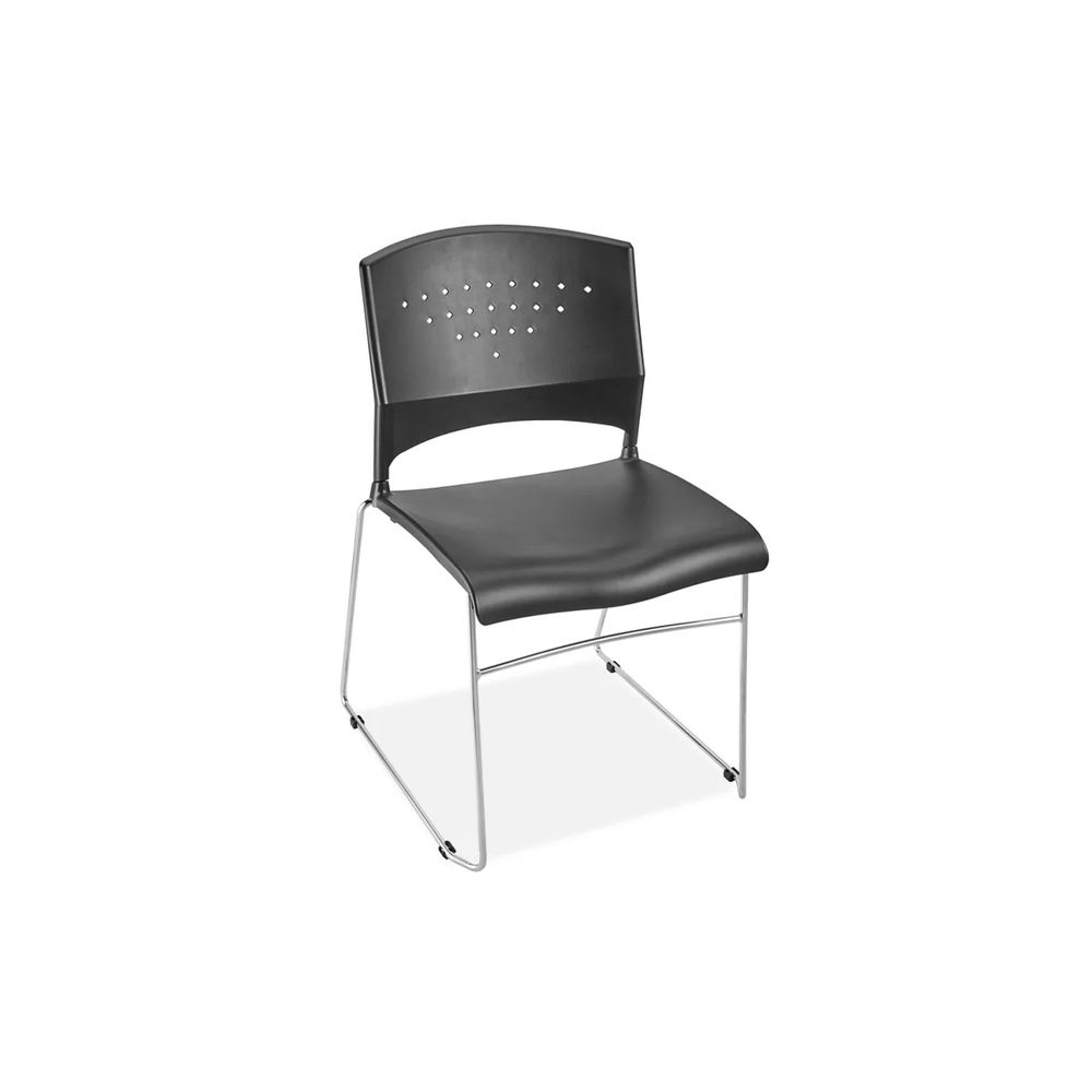 C12 • BLACK PLASTIC STACKABLE CHAIR — Trade Design Inc.