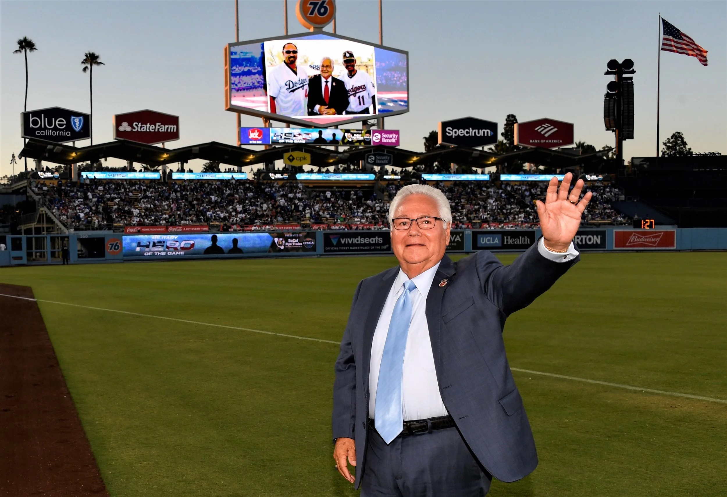 Dodgers honor Bob Archuleta as Military Hero of the Game — The Downey ...
