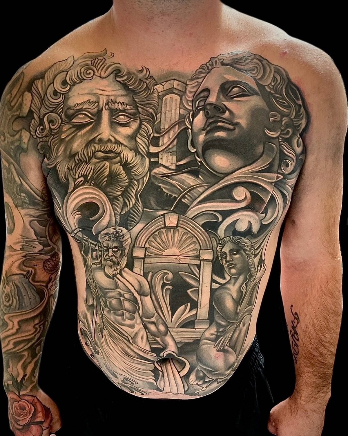 Greek Gods Chest Tattoo