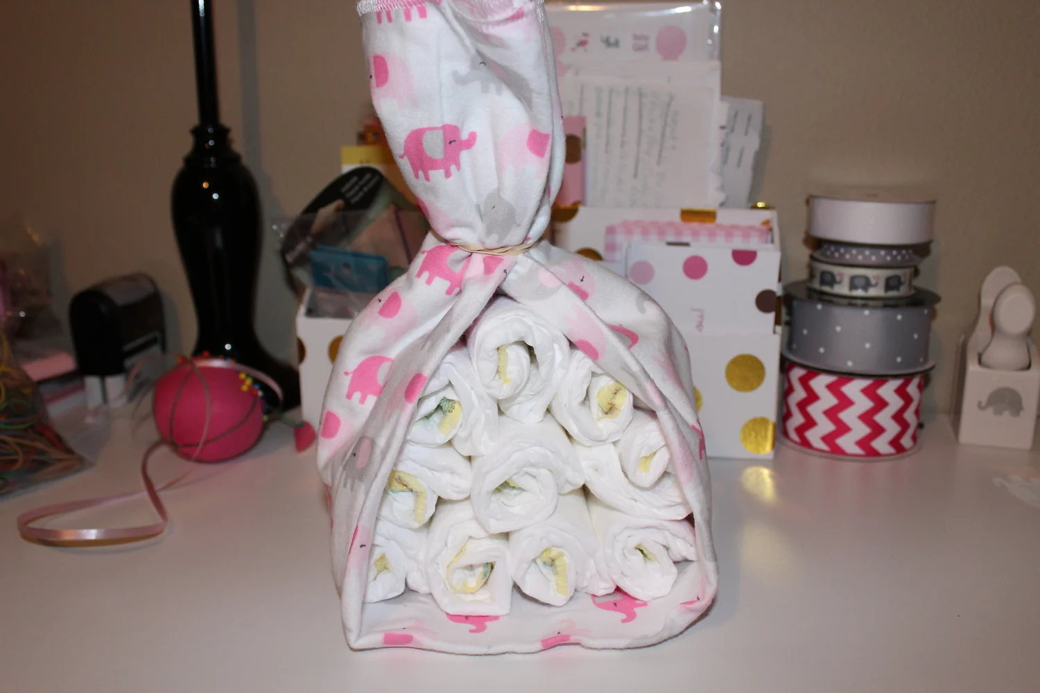 Diaper Stork Bundle — Pink Glitter Pumpkins