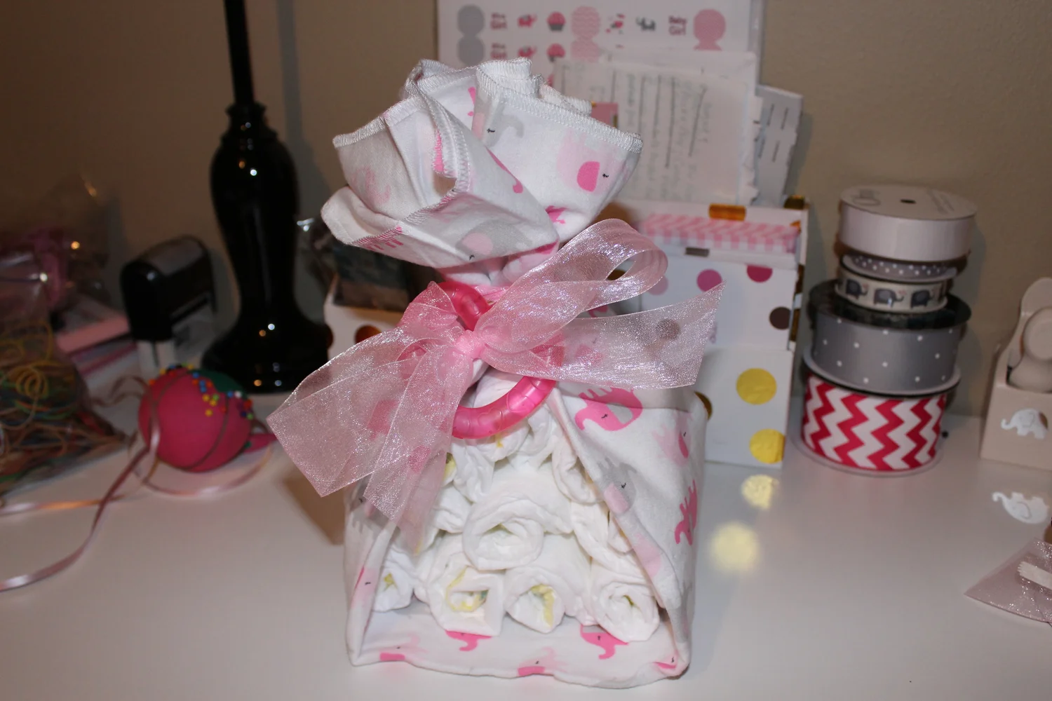 Diaper Stork Bundle — Pink Glitter Pumpkins