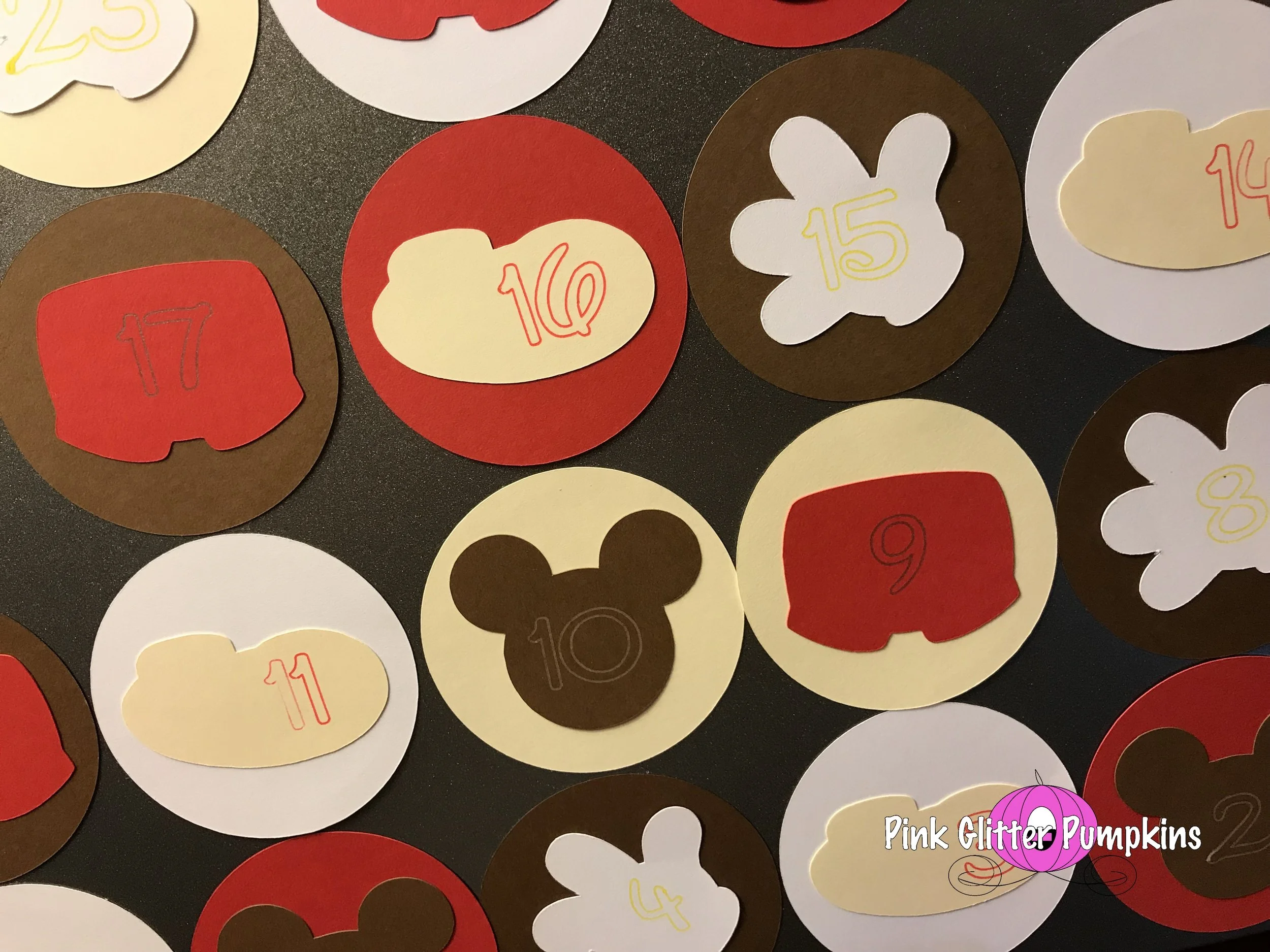 Disney Muffin Tin Countdown — Pink Glitter Pumpkins