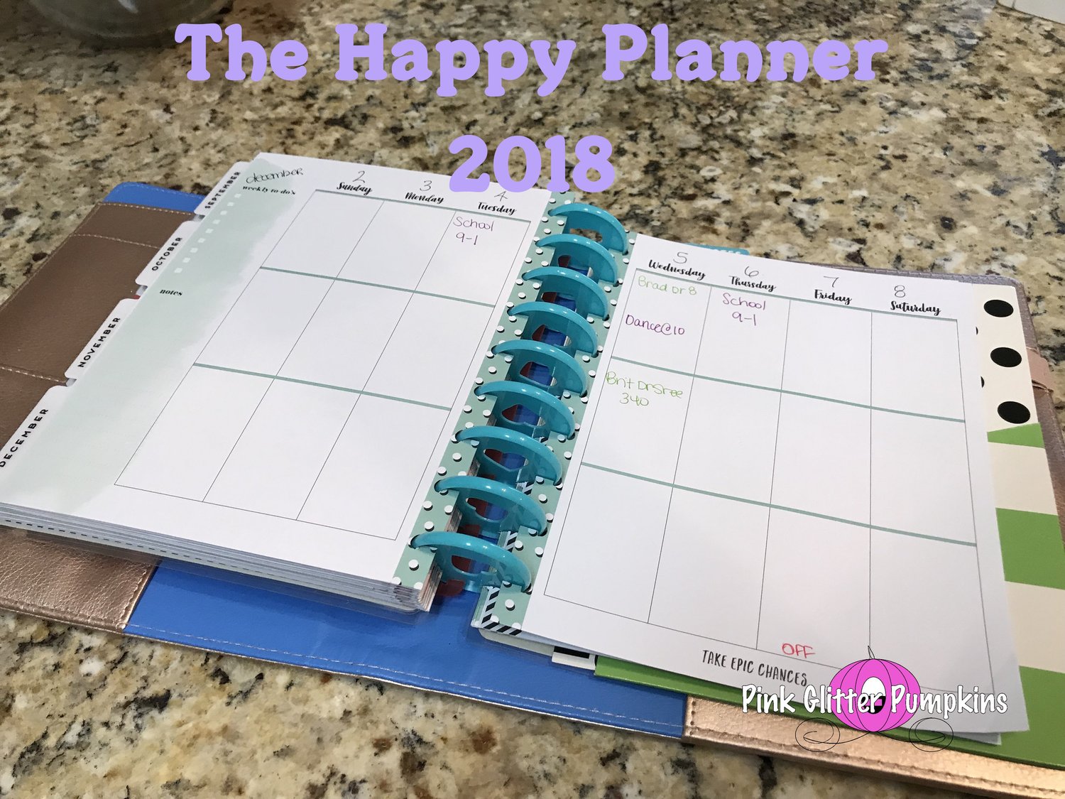 The Happy Planner 2018 — Pink Glitter Pumpkins