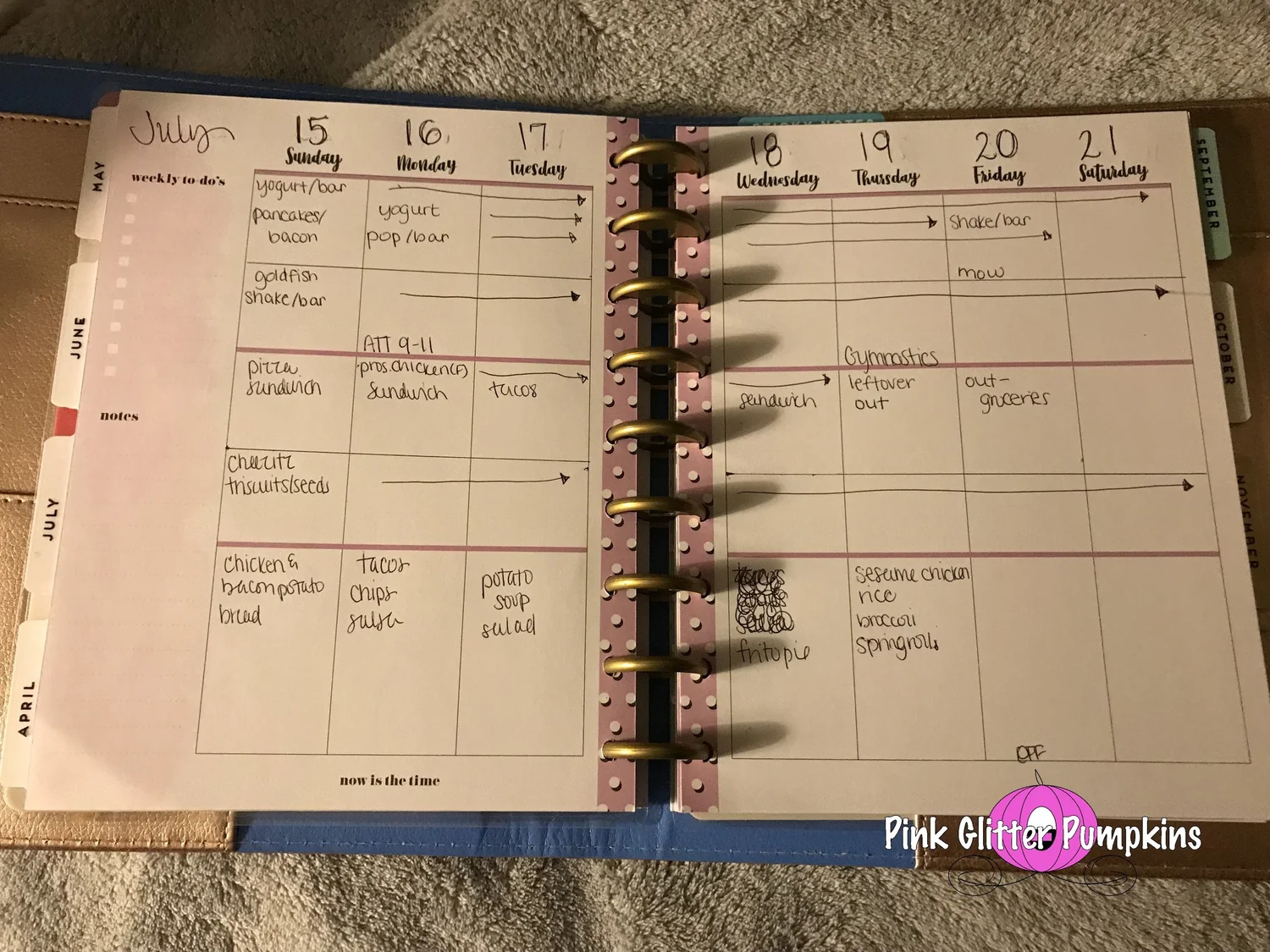 The Happy Planner 2018 — Pink Glitter Pumpkins
