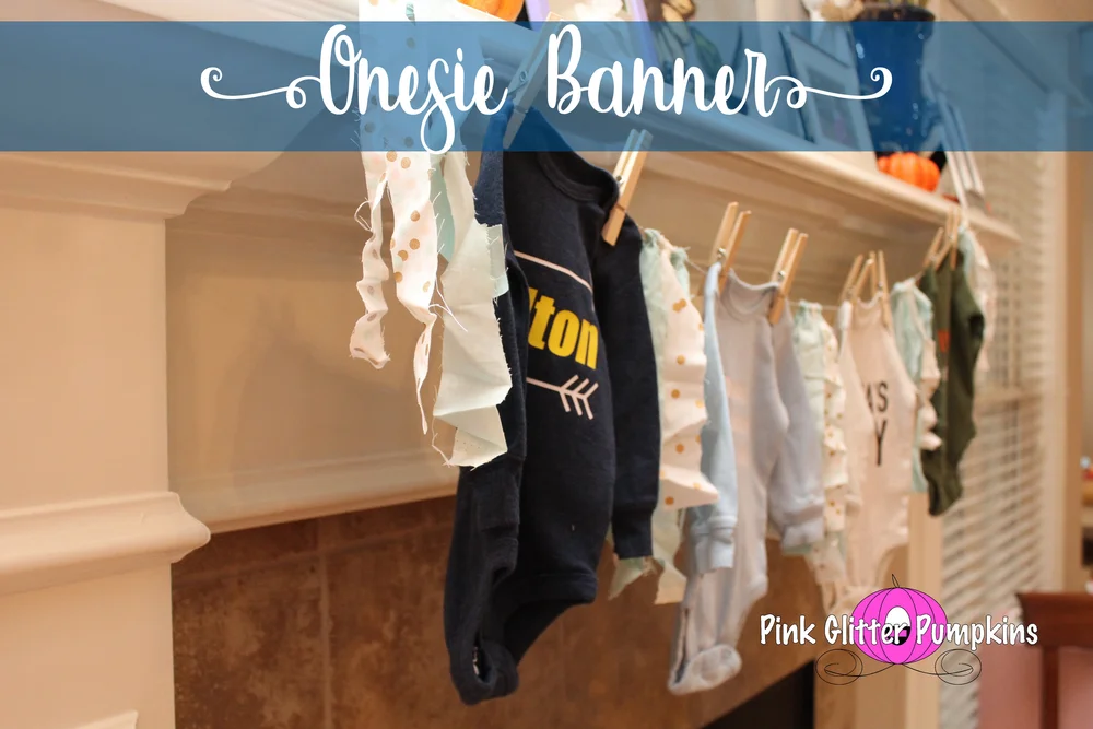 Onesie Banner — Pink Glitter Pumpkins