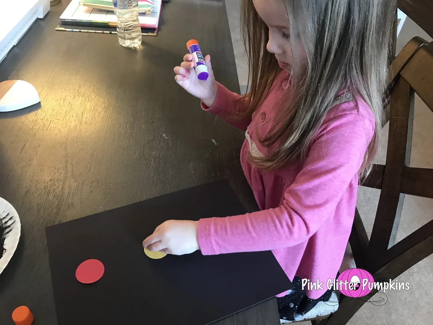 Stoplight Craft — Pink Glitter Pumpkins