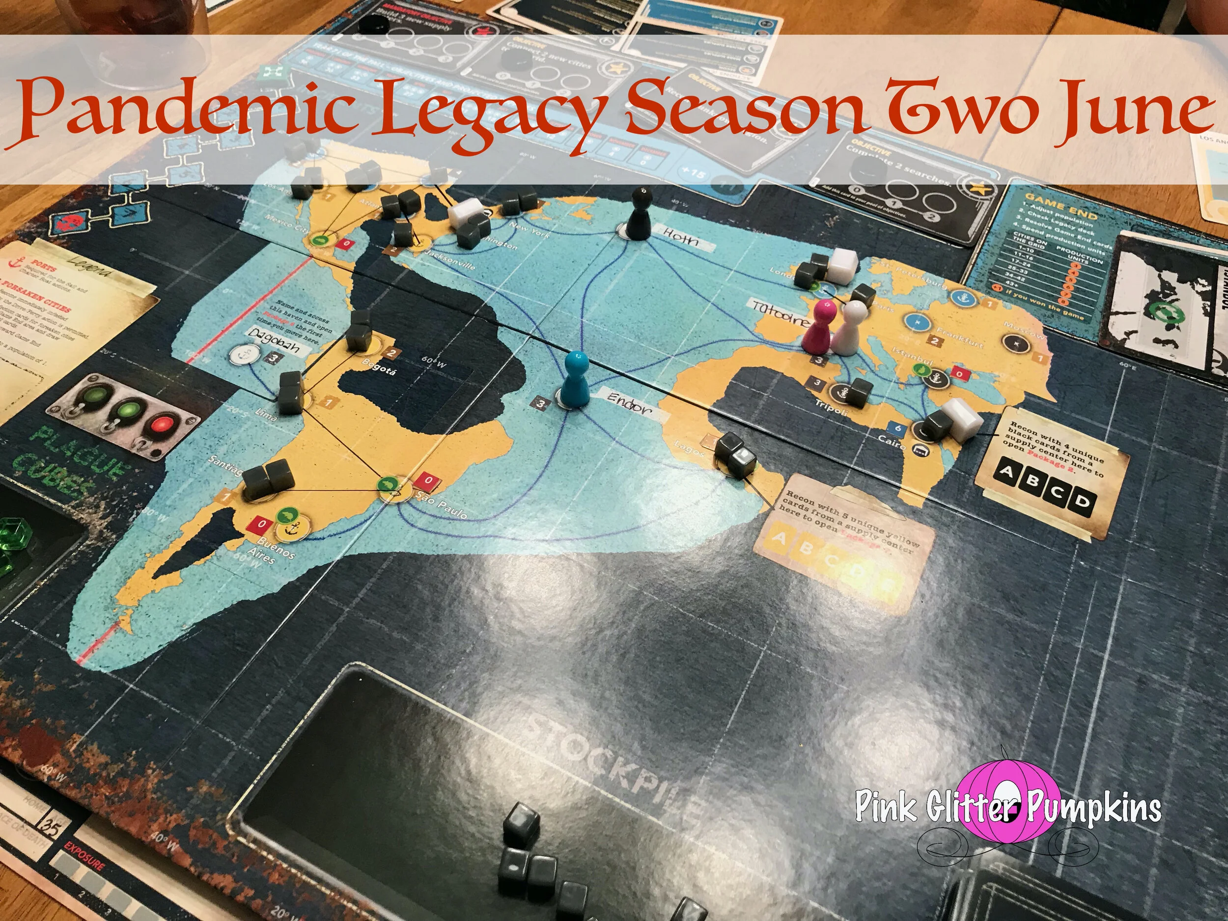 Pandemic Legacy Season Two June — Pink Glitter Pumpkins