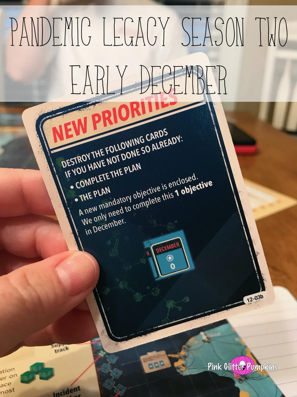 Pandemic Legacy Season Two Early December — Pink Glitter Pumpkins