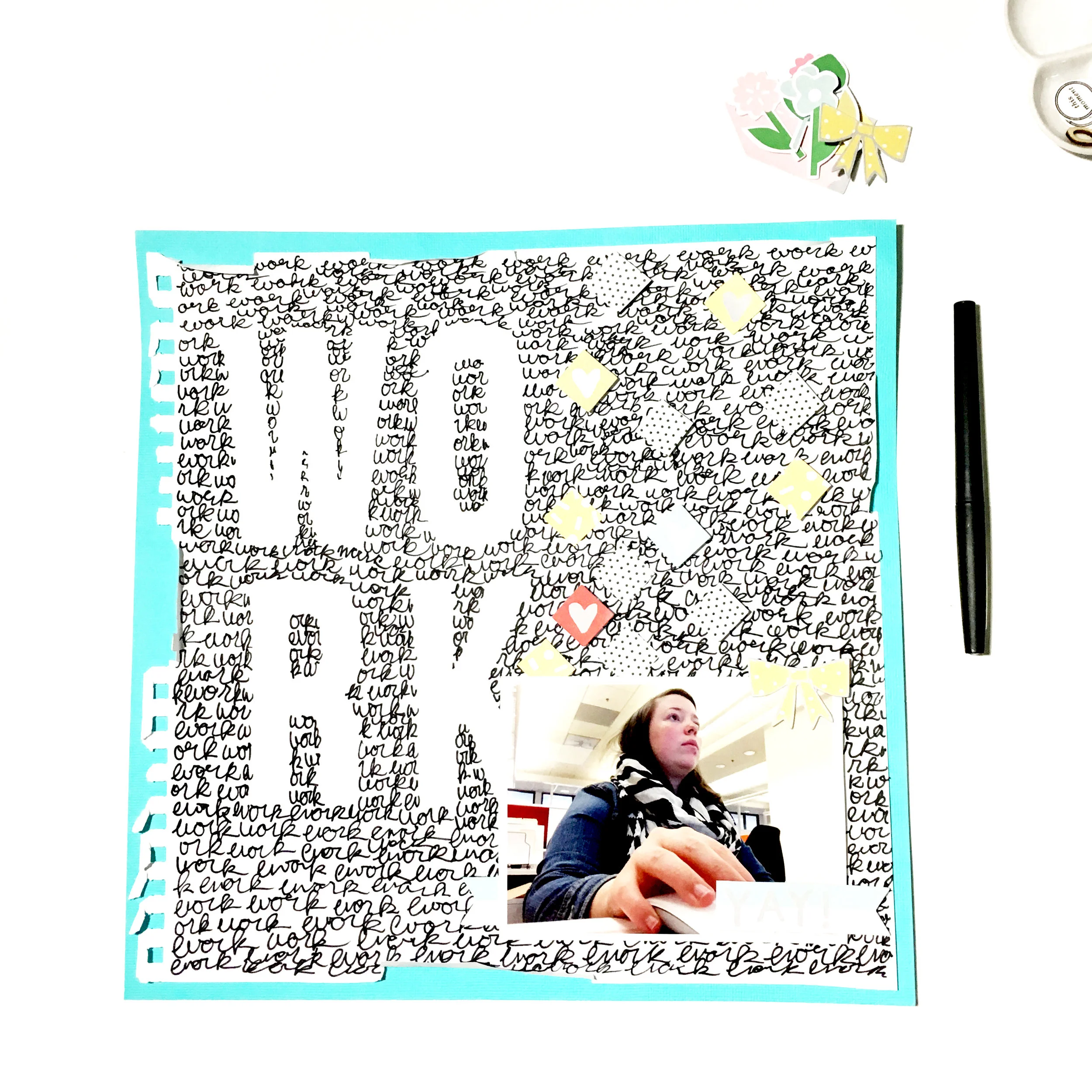 'WORK' Scrapbook Layout — The Paper Curator