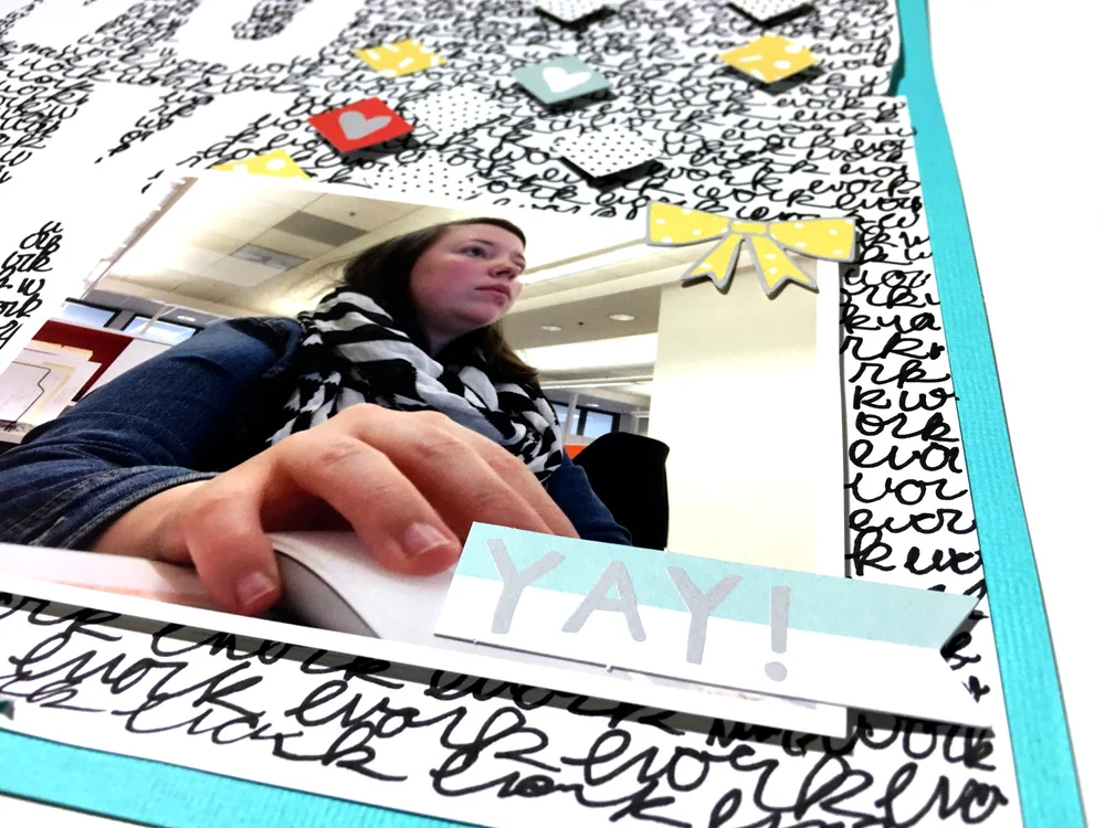 'WORK' Scrapbook Layout — The Paper Curator