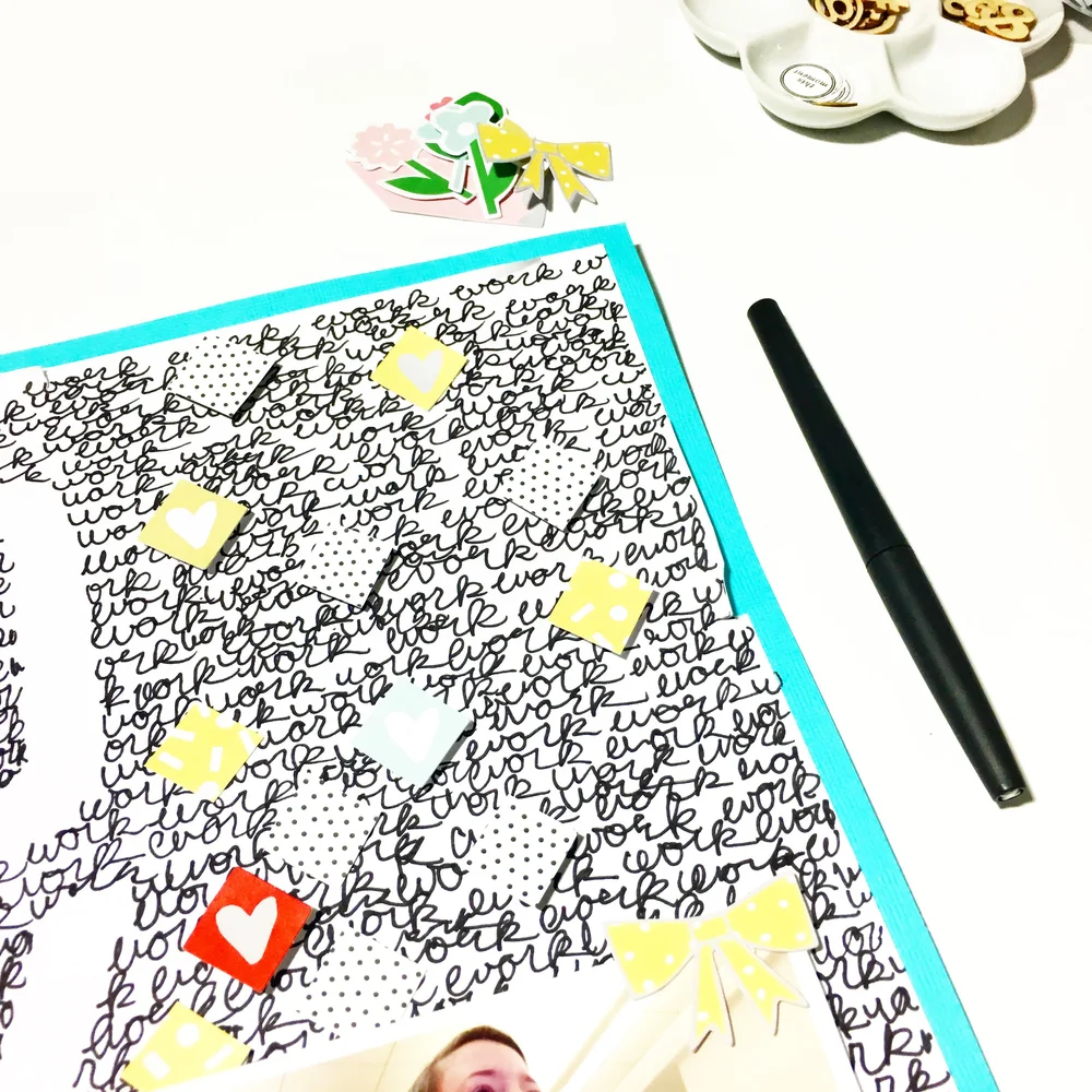 'WORK' Scrapbook Layout — The Paper Curator