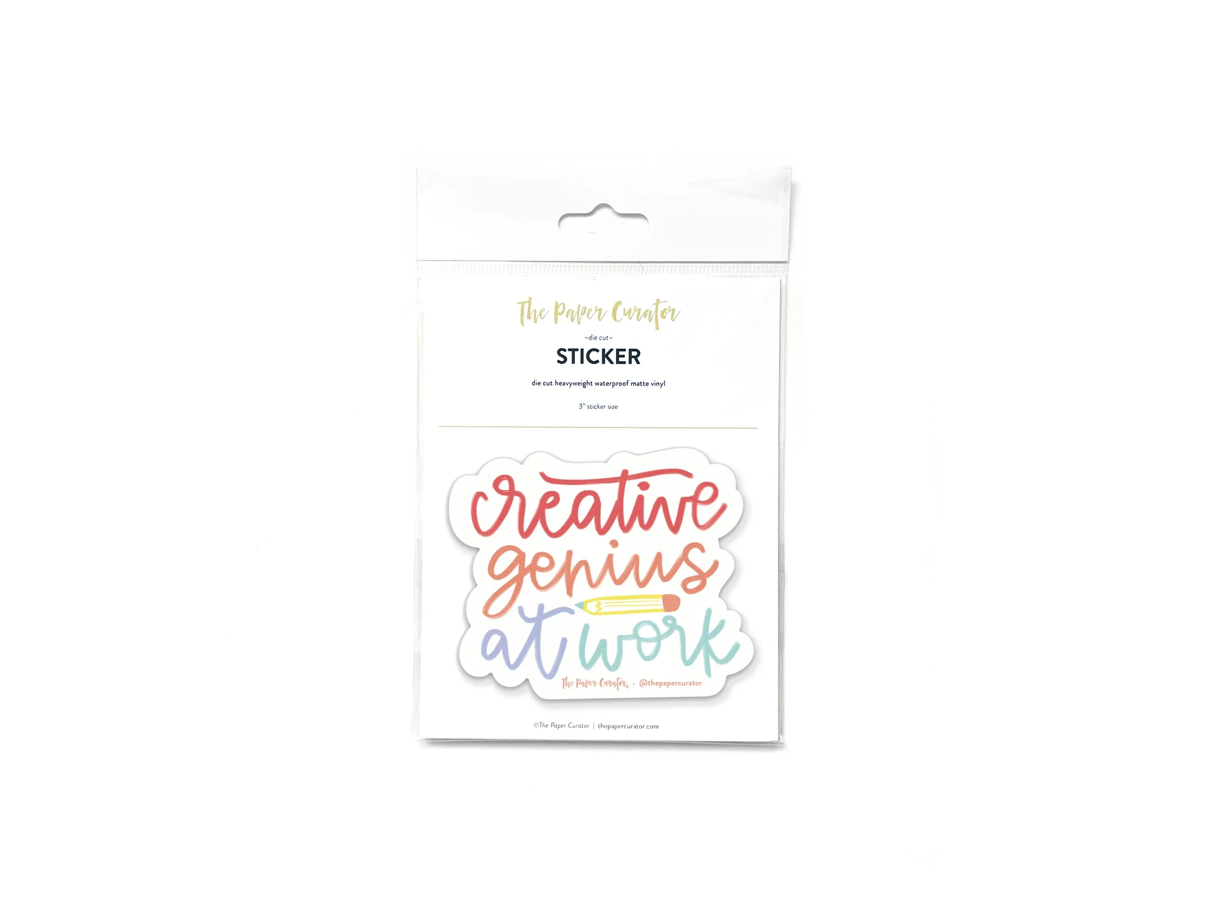 Creative Genius at Work Sticker — The Paper Curator
