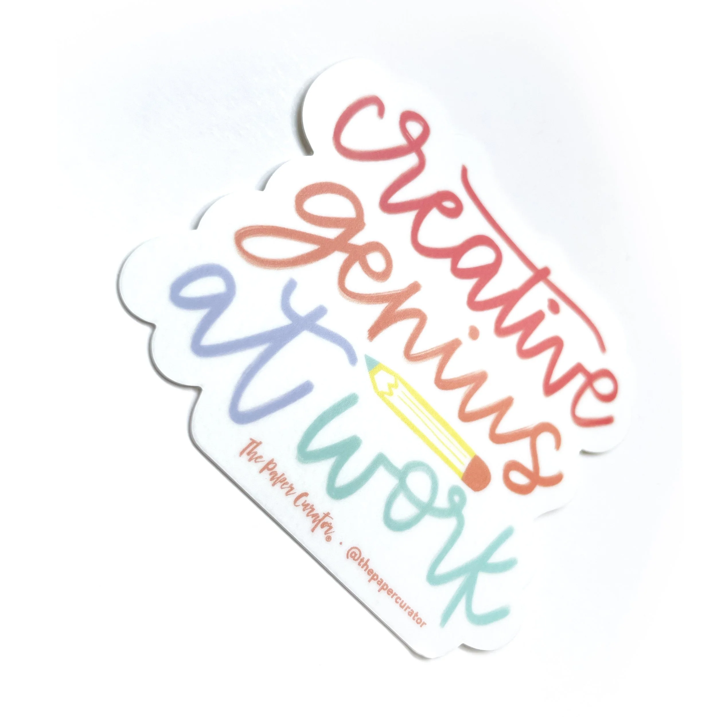 Creative Genius at Work Sticker — The Paper Curator