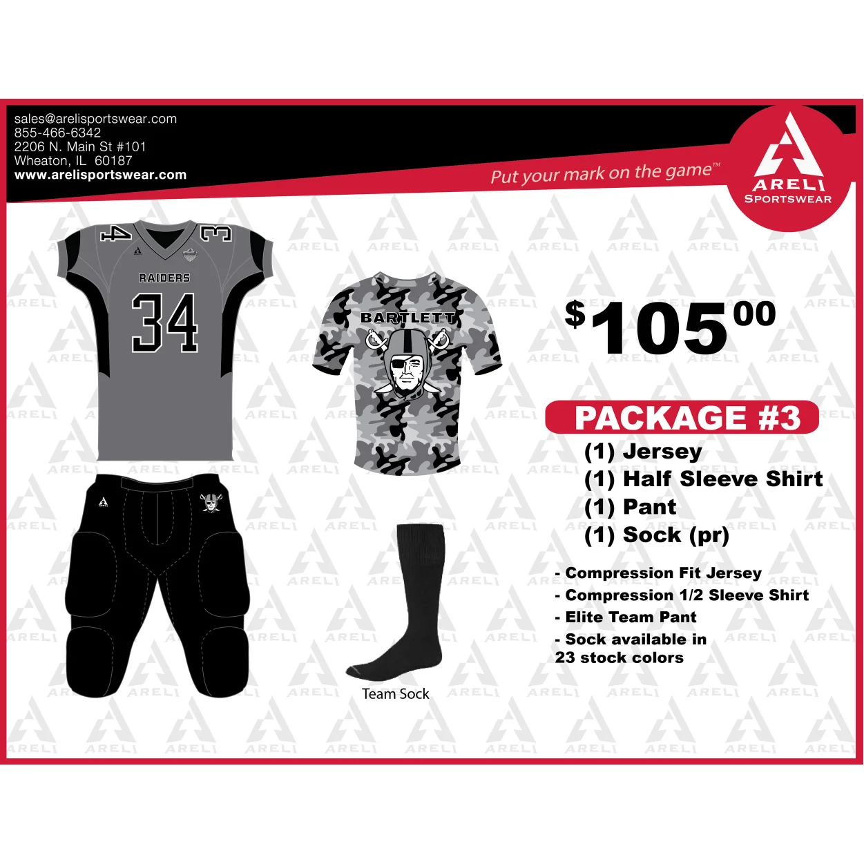 Custom Football Uniforms — Areli Sportswear