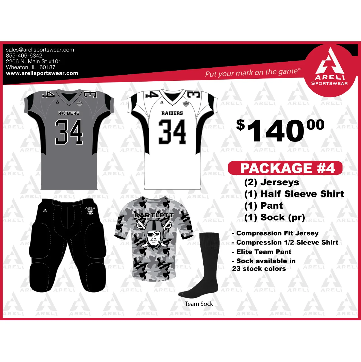 Custom Football Uniforms — Areli Sportswear