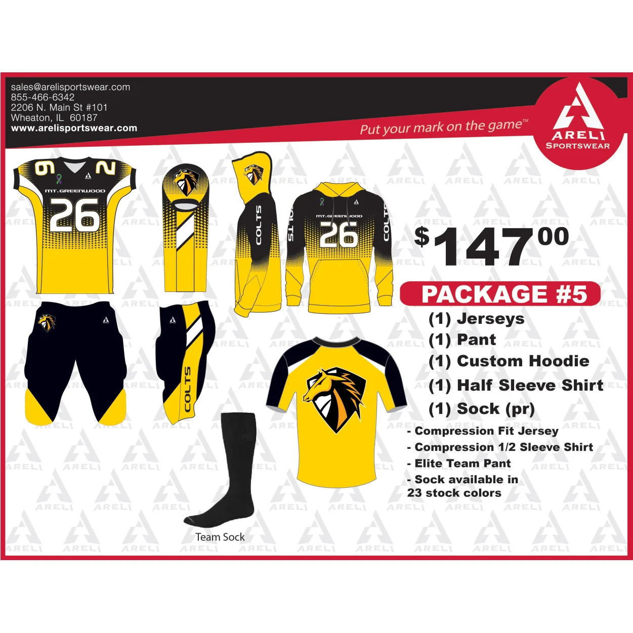 Custom Football Uniforms — Areli Sportswear