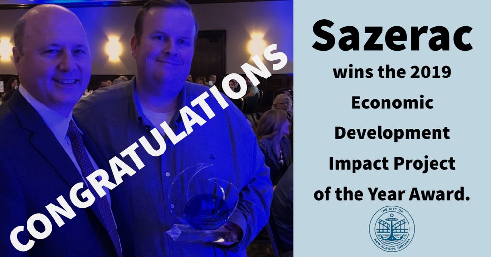 Sazerac Wins Award for Investment, Job Creation in New Albany — New ...